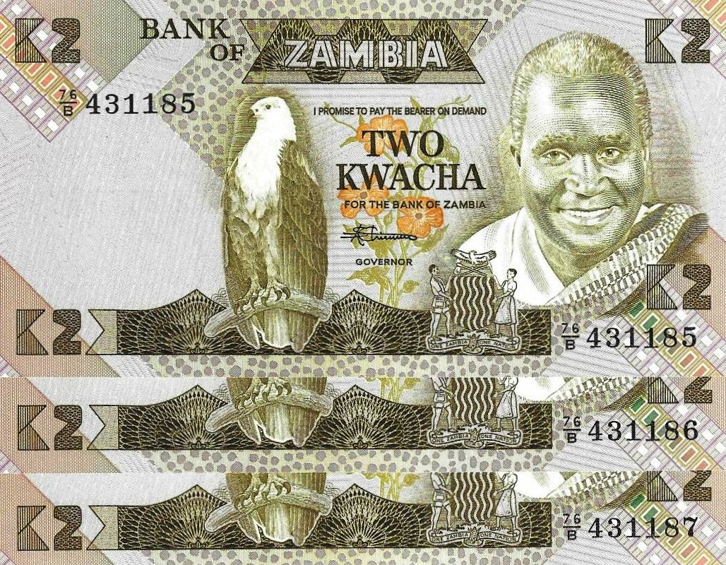 Zambia - 2 Kwacha 1980 (# 24c) – NVMVS