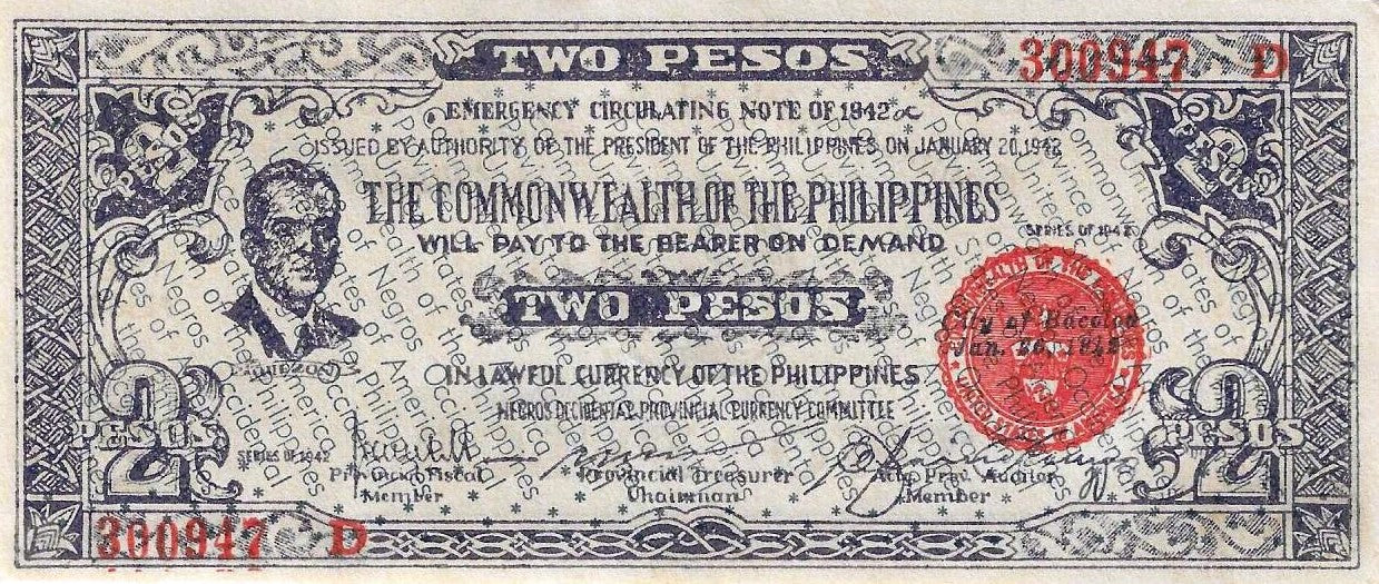 Filipinas - 2 Pesos 1942 (# S647) – NVMVS