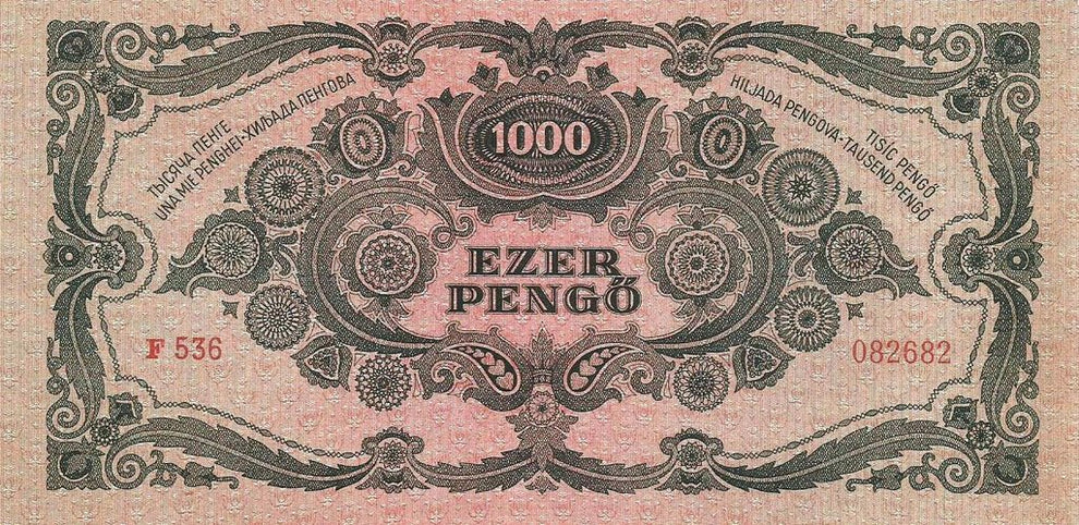 Hungria - 1000 Pengo 1945 (# 118) – NVMVS